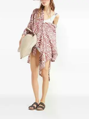 Brunello Cucinelli Monili Chain-embellished Scoop Neck Swimsuit - White