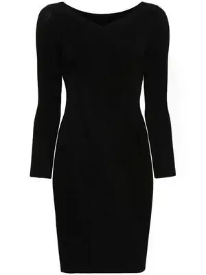 Alberta Ferretti Knitted V-neck Dress