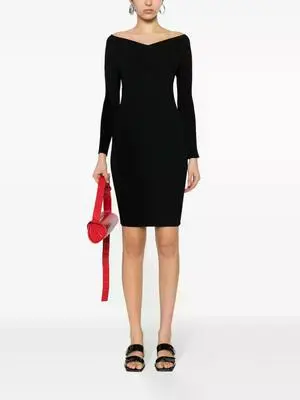 Alberta Ferretti Knitted V-neck Dress