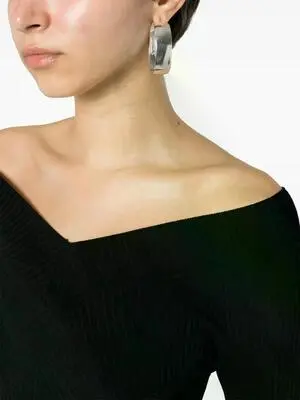 Alberta Ferretti Knitted V-neck Dress