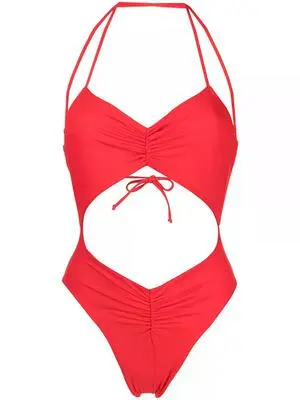 SIAN SWIMWEAR Carlotta Cut-out Swimsuit - Red