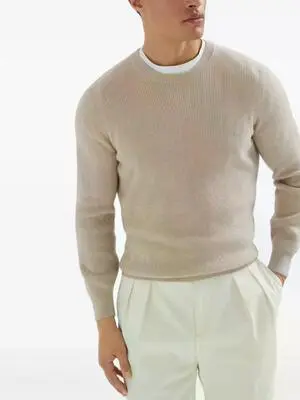 Brunello Cucinelli Crewneck Cashmere Jumper - Neutrals