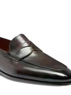 Santoni Carlo Leather Loafers - Brown