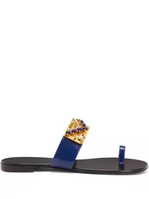 GIUSEPPE ZANOTTI Nefertiti Flat Sandals - Blue