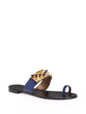GIUSEPPE ZANOTTI Nefertiti Flat Sandals - Blue