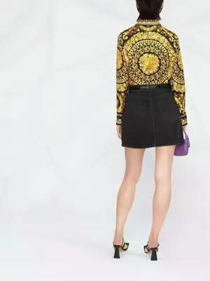 Versace Barocco Print Silk Shirt