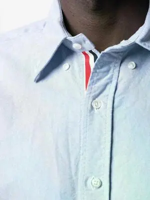 Thom Browne Chest-pocket Oxford Shirt - Blue