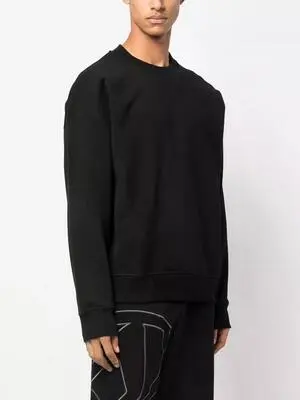 DIESEL® S-rob-megoval Cotton Sweatshirt - Black