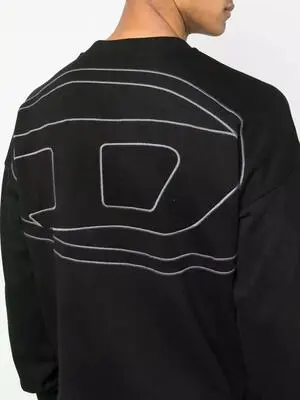 DIESEL® S-rob-megoval Cotton Sweatshirt - Black