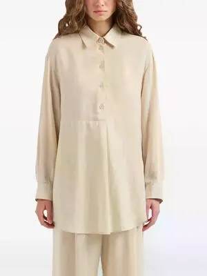Emporio Armani Button-front Lyocell Blouse