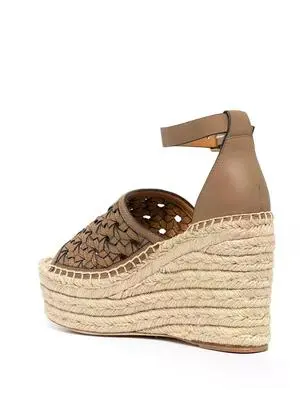 Tory Burch Basketweave Espadrille Wedges