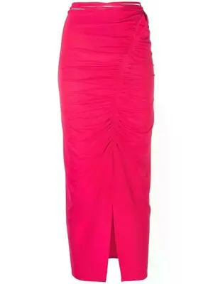 SELF-PORTRAIT Gathered Midi Skirt