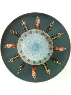 LES-OTTOMANS Soldiers Ceramic Plate - Grey