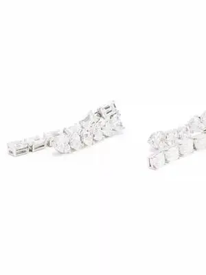 Shay 18kt White Gold Double Diamond Waterfall Earrings