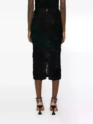 ROTATE BY BIRGER CHRISTENSEN Flower-mesh Midi Skirt