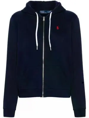 Polo Ralph Lauren Polo Pony-embroidered Zip-up Hoodie - Blue