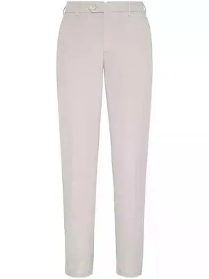 Brunello Cucinelli Italian Fit Gabardine Trousers - Neutrals