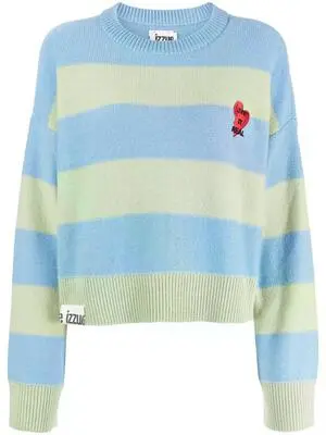 Izzue Heart-patch Wool-blend Jumper