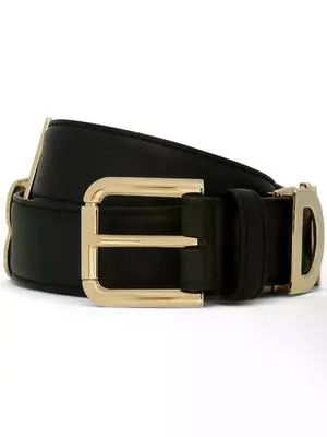 Dolce & Gabbana Logo-lettering Leather Belt - Black