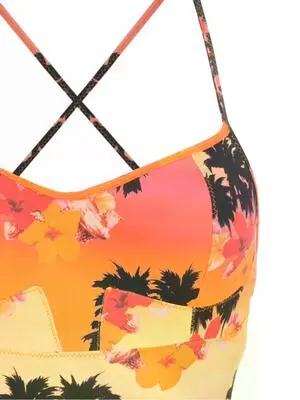 AMIR SLAMA Ilha De Hibiscus Print Swimsuit