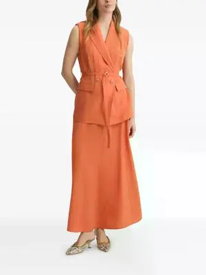 Liu Jo Belted Double-breasted Waistcoat - Orange
