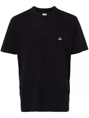 C.P. COMPANY Logo-embroidered T-shirt - Blue