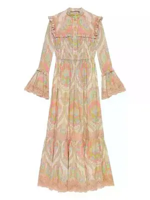 Gucci Floral-print Ruffle Dress