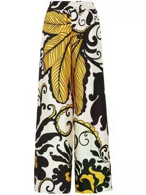 La DoubleJ Marea-print Palazzo Trousers