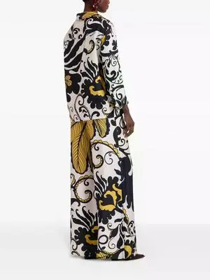 La DoubleJ Marea-print Palazzo Trousers