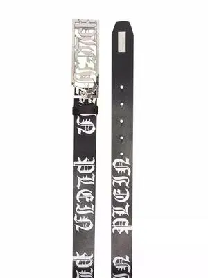 Philipp Plein Logo-plaque Leather Belt
