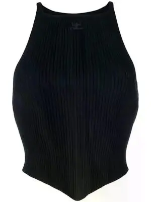 COURREGES Pointy Rib-knit Tank Top