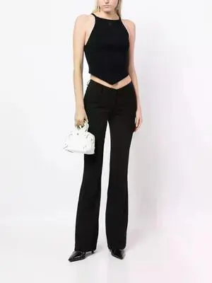 COURREGES Pointy Rib-knit Tank Top