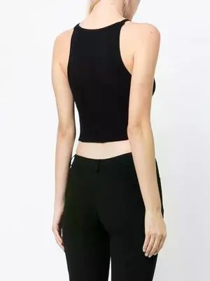 COURREGES Pointy Rib-knit Tank Top