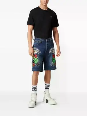 Philipp Plein Fermentera Denim Shorts - Blue