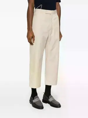 Thom Browne Typewriter Cloth Straight Trousers - Neutrals