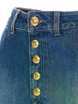 Elisabetta Franchi High-waisted Denim Button-up Shorts