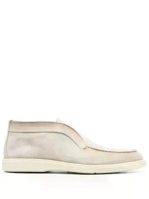 Santoni Leather Slip-on Boots