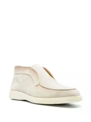 Santoni Leather Slip-on Boots