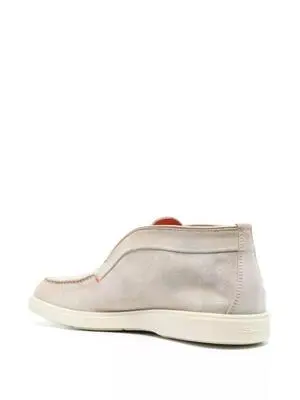 Santoni Leather Slip-on Boots