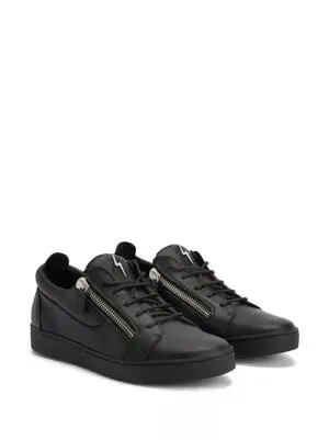 GIUSEPPE ZANOTTI Frankie Double-zip Low-top Sneakers - Black