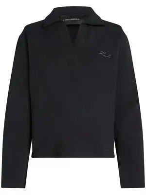 Karl Lagerfeld Logo-print V-neck Sweatshirt