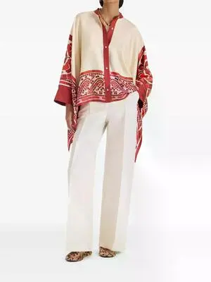 La DoubleJ Silk Foulard Shirt - Red