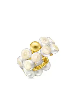 TASAKI 18kt Yellow Sliced Sphere Pearl Ear Cuff - Gold