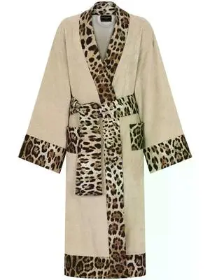 Dolce & Gabbana Cotton Terry Bath Robe - Neutrals