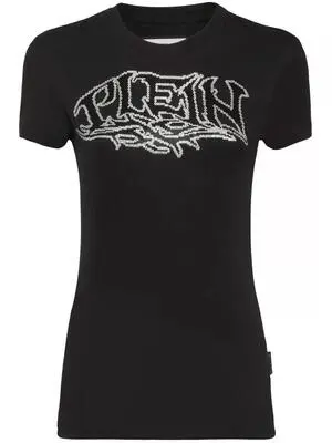 Philipp Plein Logo-embellished Cotton T-shirt - Black