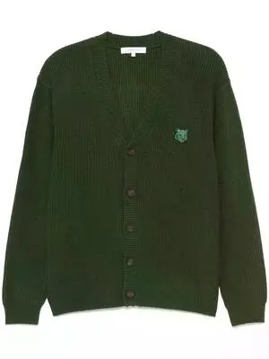 Maison Kitsuné Fox-patch Cardigan - Green