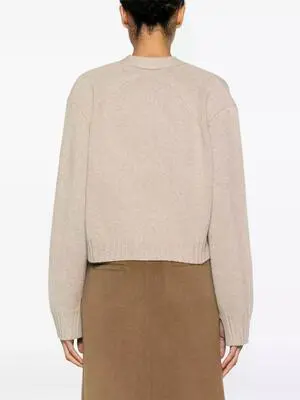 Proenza Schouler Cropped Cashmere Blend Cardigan - Neutrals