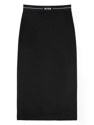 MSGM Logo-band Midi Skirt
