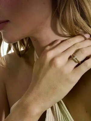 John Hardy 14kt Spear Diamond Ring - Gold