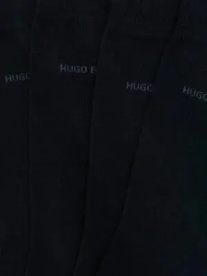 BOSS Logo-print Socks - Blue